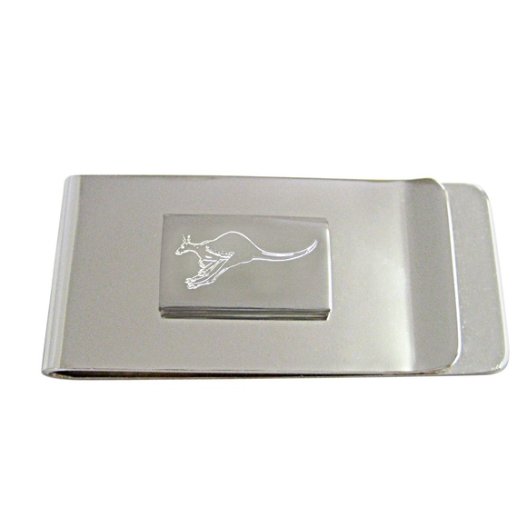 Kiola Designs | Accessories | Silver Toned Etched Leaping Kangaroo ...